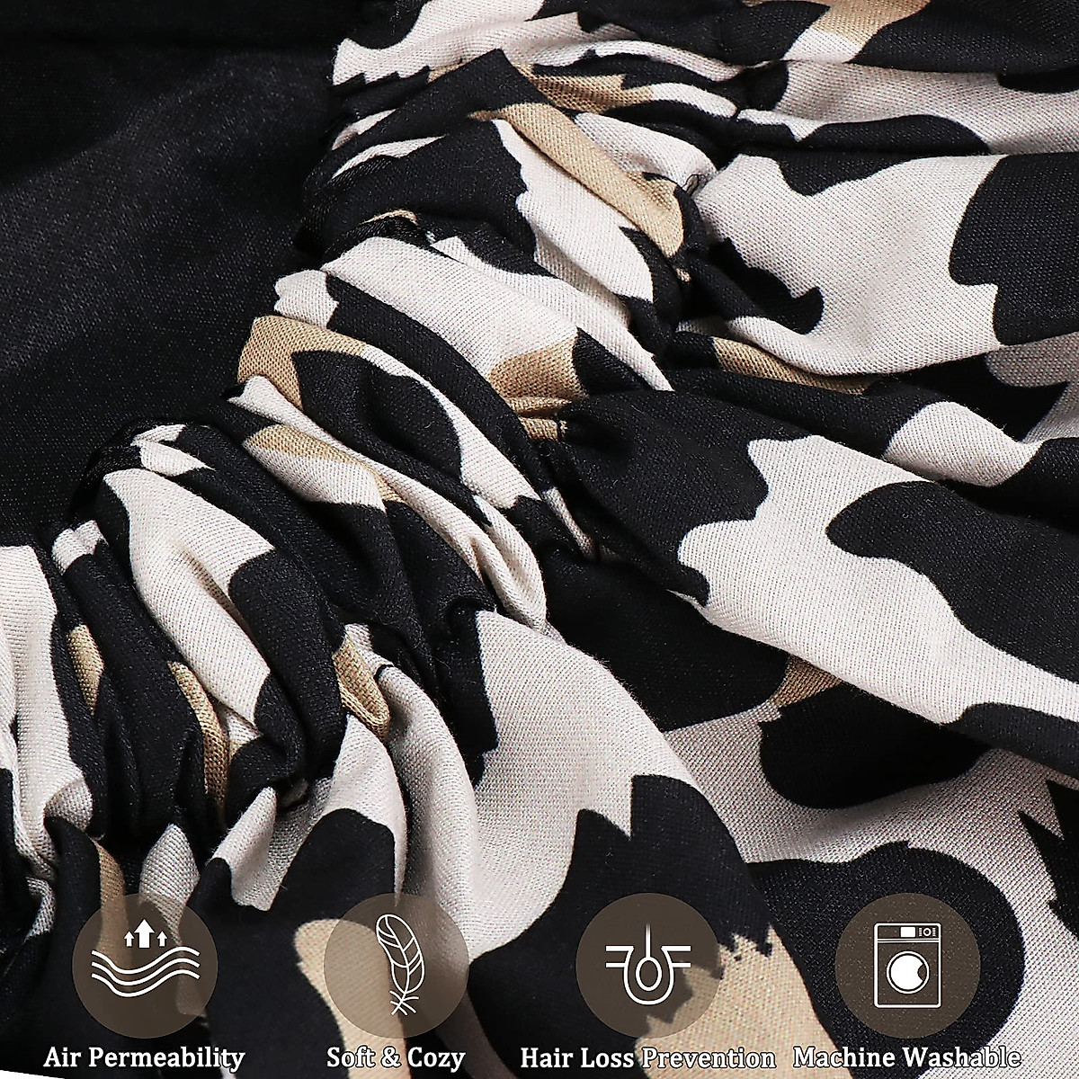 Satin Bonnet for Women, Silk Bonnet for Curly Hair, Silk Hair Bonnet for Sleeping Satin Bonnets for Black Women, Extra Large Bonnet with Tie Band