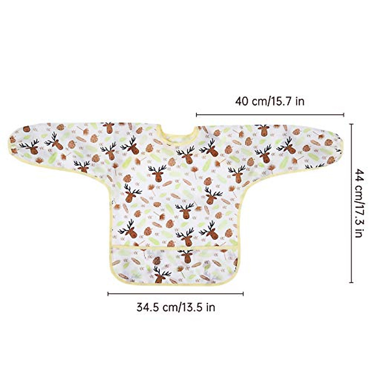 Accmor 3 Pack Long Sleeve Baby Bibs, Waterproof Sleeved Bib, Toddler Soft Bib for 6-24 Months