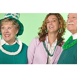 Hying St. Patrick's Day Earrings Irish Shamrock Earrings Glitter Green Horseshoe Acrylic Pendant Earrings Holiday Fashion Jewelry Gift Earing for Women Saint Patrick's Day Decoration Drop