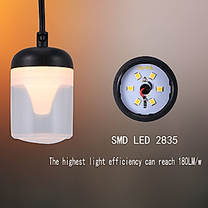 52.5ft Outdoor String Lights LUISTUL, Patio String Light with 16 Warm White shatterproof led Bulbs dimmable Controller for Garden Backyard Christmas Porch Hanging Decor