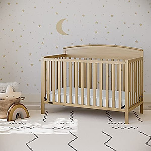 Graco Benton 5-in-1 Convertible Crib (Driftwood) – GREENGUARD Gold Certified, Converts from Baby Crib to Toddler Bed, Daybed and Full-Size Bed, Fits Standard Full-Size Crib Mattress