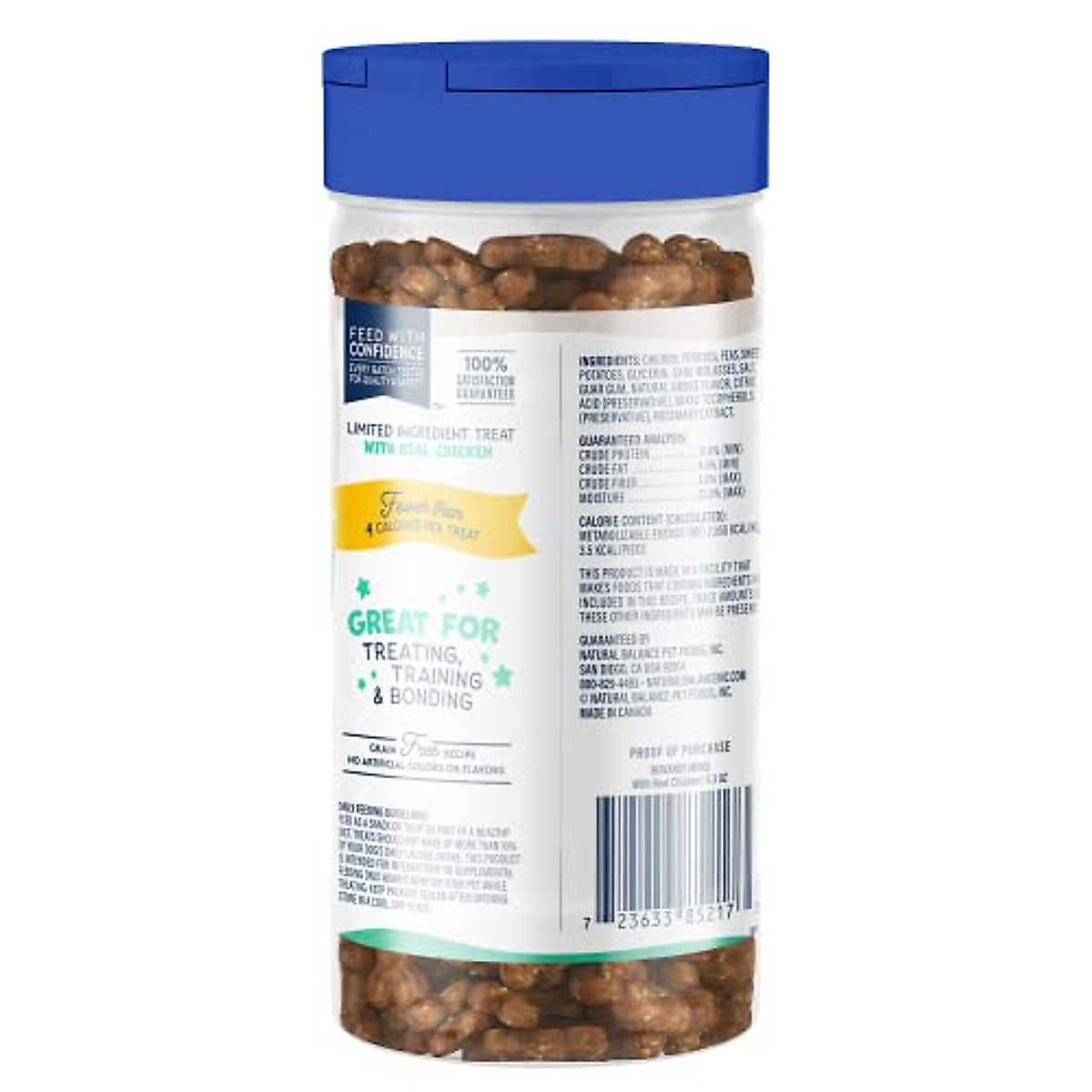 Natural Balance Limited Ingredient Mini-Rewards Chicken Grain-Free, Training Treats for Dogs | 5.3-oz. Canister