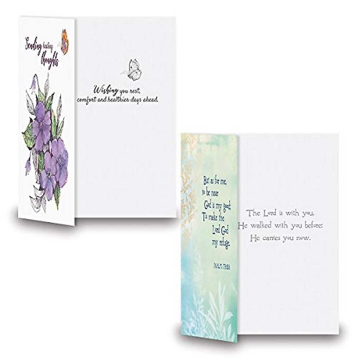 Get Well Greeting Card Value Pack – Set of 18 (9 Designs), Large 5 x 7 inches, Envelopes Included, by Current