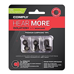 Comply Foam 200 Series Replacement Ear Tips for Bang and Olufsen, Sennheiser, Axil, MEE Audio, KZ, Bose & More | Ultimate Comfort | Unshakeable Fit| TechDefender | Assorted S/M/L, 3 Pairs