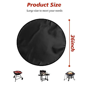 NEZUIBAN Fire Pit Mat,36'' Round Fireproof Mat for Under Fire Pit, Grill Mat for Protector Deck,Patio,Lawn or Outdoor