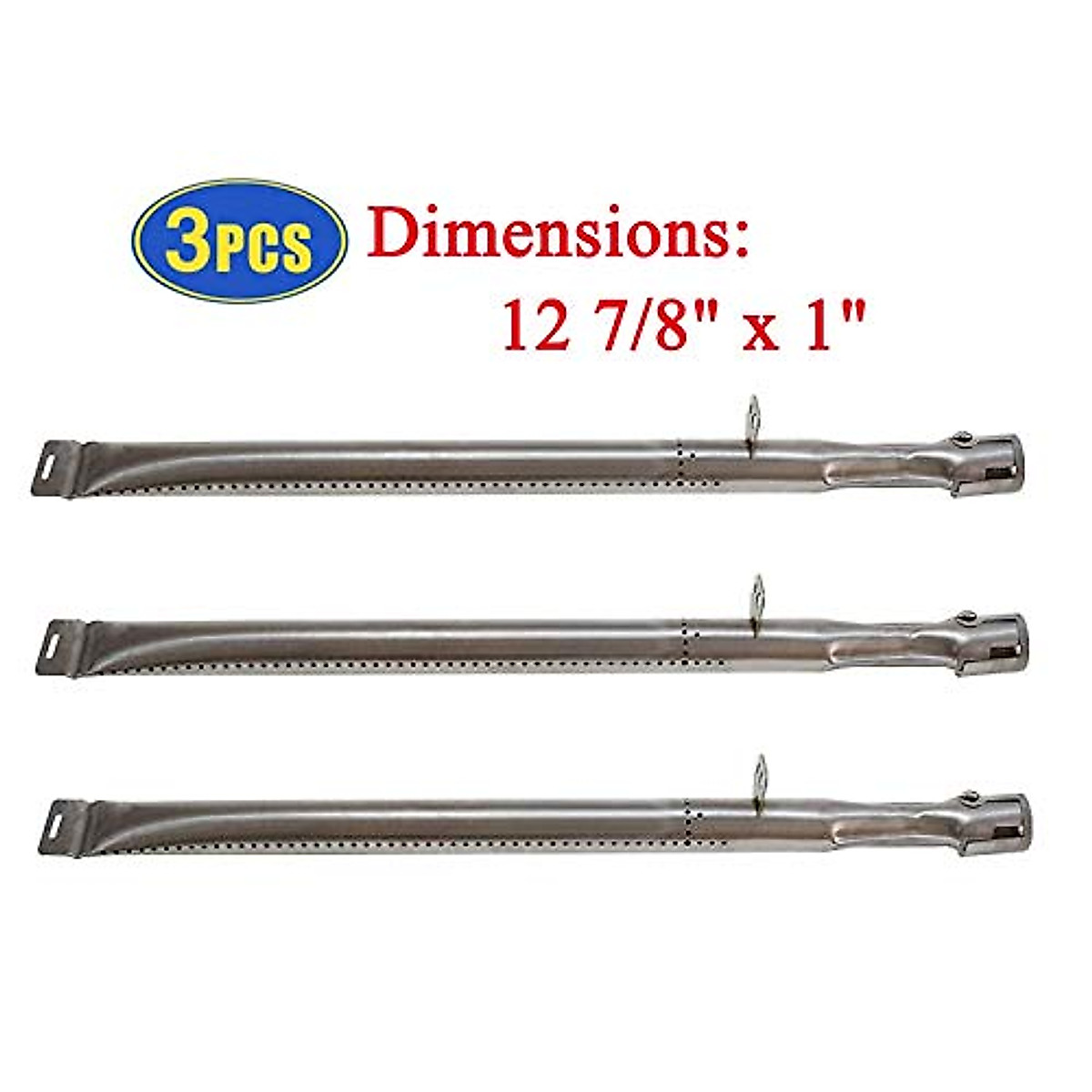 Adviace Grill Replacement Parts for Backyard Grill BY13-101-001-11 BY14-101-001-01 GBC1429W, 3 Pack Heat Plate Shields & Burner Tubes Repair Kit for Uniflame GBC1329WRS-U Grill