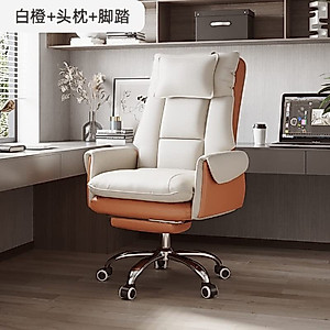 TFIIEXFL Office Chair Home Computer Chair Lift Swivel Chair Backrest Comfortable Sedentary Boss Chair Lunch Break Reclining Chair