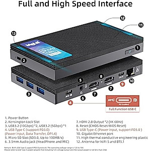 MeLE Fanless Mini PC Quieter2Q, Windows 11 Pro Celeron J4125 8GB 128GB, Dual HDMI Micro PC Portable Small Desktop Computer,Supports Unlocked Bios on Astrophotography Media Office IoT