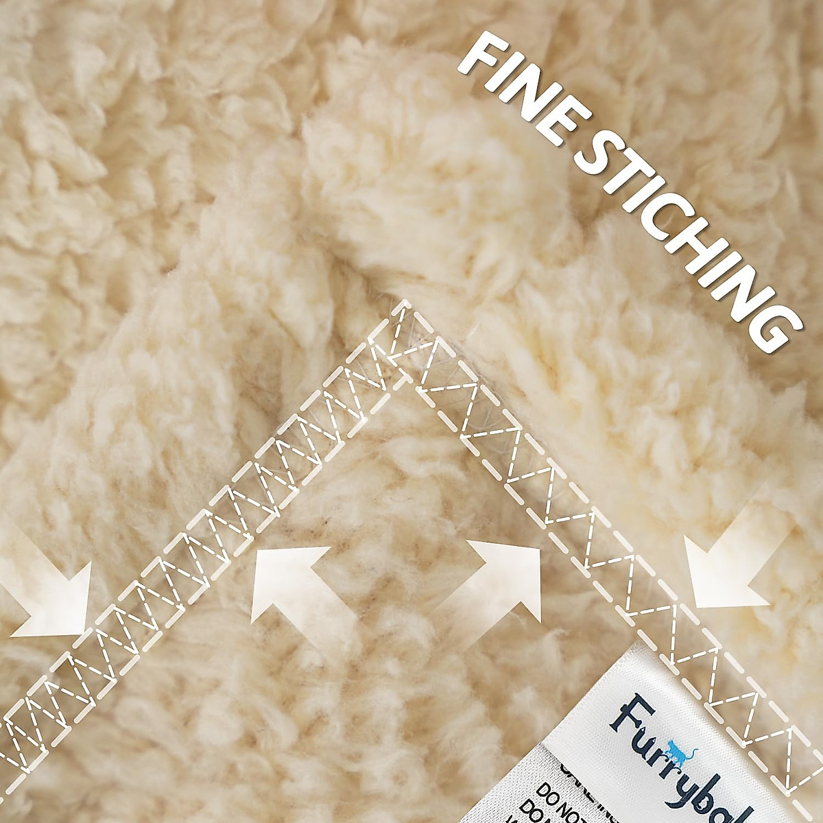 furrybaby Premium Soft Dog Blanket for Small Dogs Puppy Cat Washable Sherpa Fleece 24x32 Inches Pet Throw for Bed Furniture Couch Sofa Protection(Small, Beige Blanket)