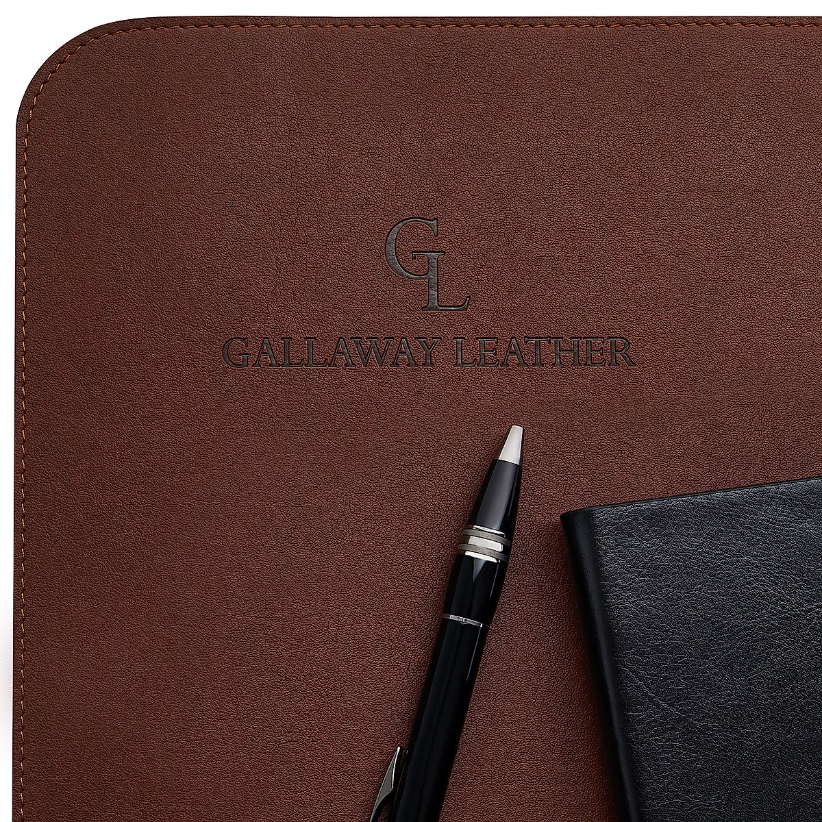 Gallaway Leather Desk Mat,Desk Writing Pad - Office Desk Pad, Large 36" x 17" Dark Brown, Desk Mats on Top of Desks, Gift Ready Elegant Computer Desk Mat Desk Cover Desk Pad Protector PU Leather
