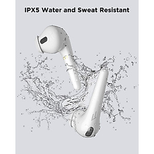 1MORE ComfoBuds Wireless Earbuds for Kids, Mini Noise Cancelling True Wireless Earbuds for Teenager, Bluetooth 5.0 Headphones with 4 Mics, IPX5 Waterproof Sports Earphone for Students, White