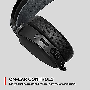 SteelSeries Arctis 7+ Wireless Gaming Headset – Lossless 2.4 GHz – 30 Hour Battery Life – USB-C – 7.1 Surround – For PC, PS5, PS4, Mac, Android and Switch - Black
