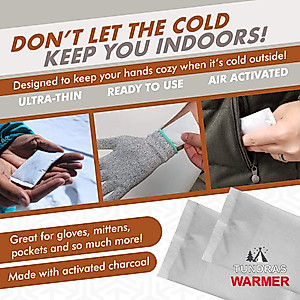 Hot Hand Warmers 11 Hours Long Lasting - 40 Count - Natural Odorless Safe Single Use Air Activated Heat Packs for Hands, Toes and Body - Up to 11 Hours of Heat - TSA Approved