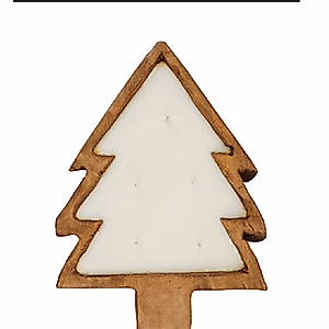 5-Pack Farmhouse Tree Wood Rustic Handmade Dough Bowls 9 x 13 x 1.5 inches - Candle Pour - Candle Fill - Gifts for Holidays, Christmas Tree