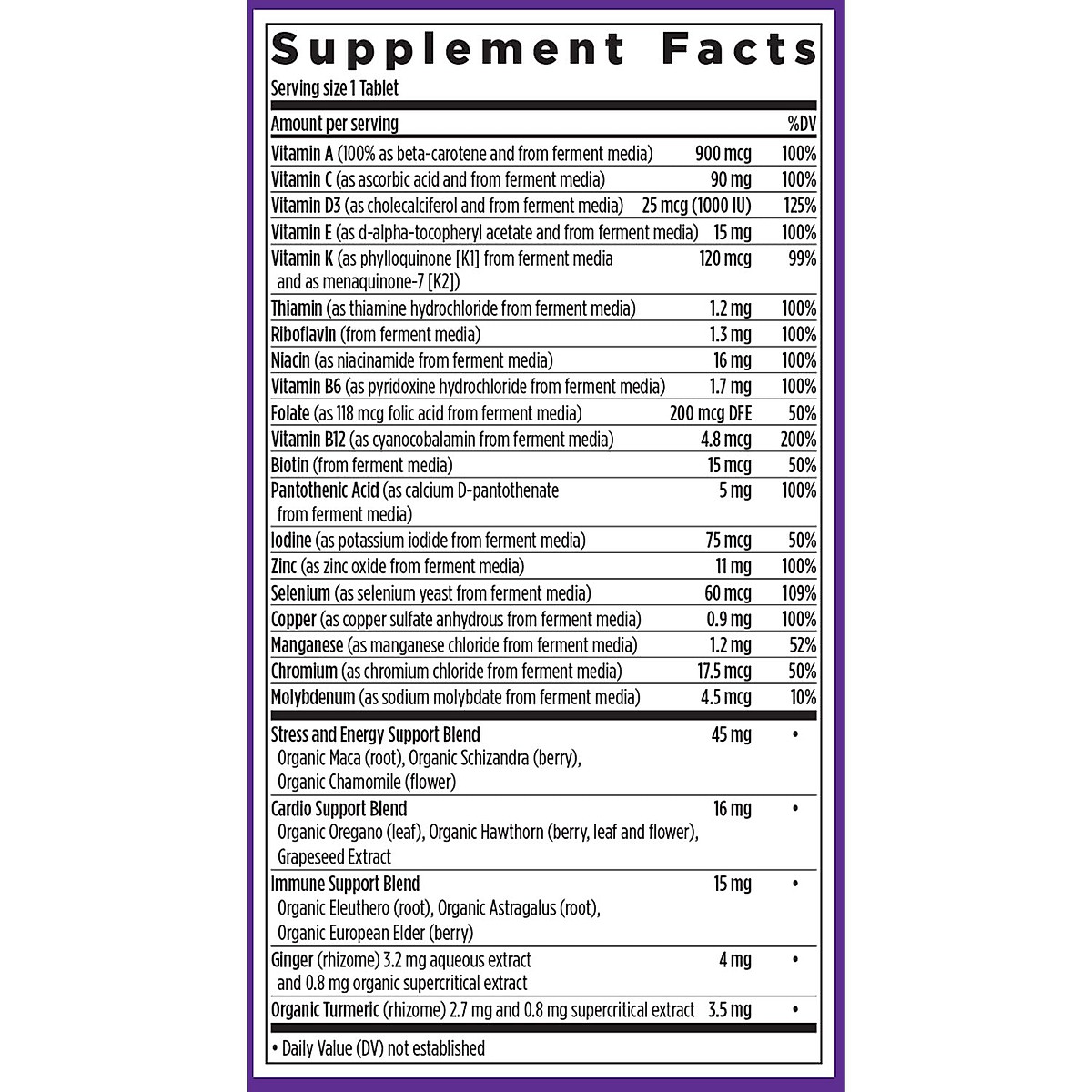 New Chapter Men's Multivitamin for Immune, Stress, Heart + Energy Support with Fermented Nutrients - Every Man's One Daily, Made with Organic Vegetables & Herbs, Non-GMO, Gluten Free - 96 ct