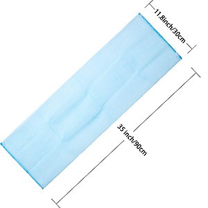 Boao 4 Pieces Exfoliating Washcloth Towel Japanese African Sponge Skin Bath Wash Towel Korean Loofah Bath Cloth Shower Washcloth for Body 35 Inches (Blue, Pink, Yellow, Green)