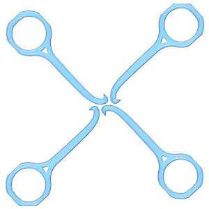 Aligner-B-Out v2 | Badass Blue 4 Pack | Invisalign Remover Tool & Aligner Remover Tool For All Aligners & Removable Retainers | Orthodontist Recommended Invisalign Accessories