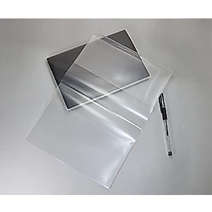ONLYKXY 10pcs Clear Exercise Book Covers for School Books Waterproof Plastic Sleeves (A5)