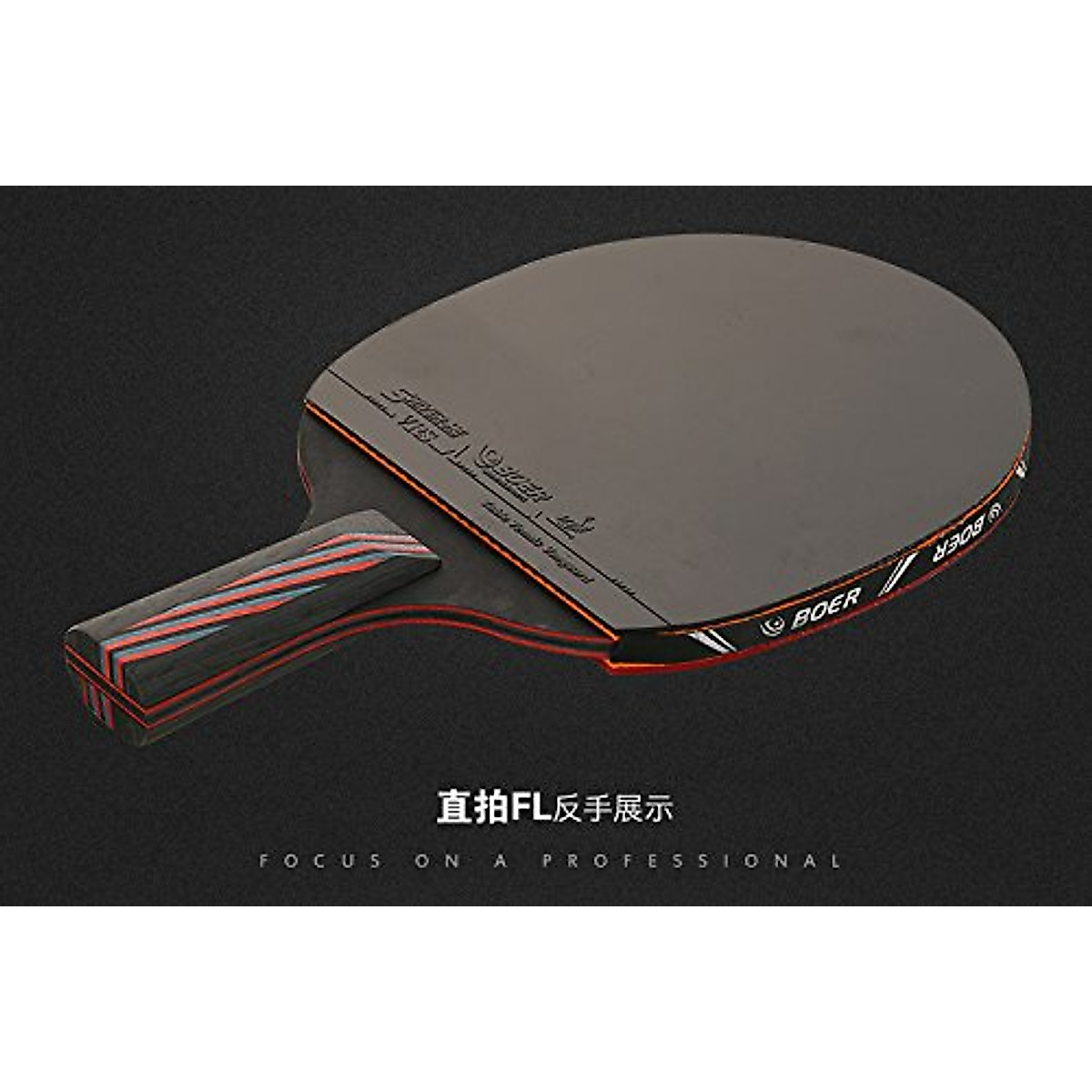 1pcs Black Carbon King 9.8 Training or Game Table Tennis Racket Ping Pong Paddle+1pcs Racquet Bag+3pcs Table Tennis+2Protective Film (TC2-SHORT)