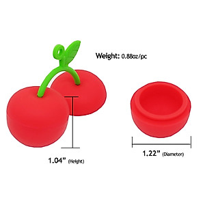 vitakiwi 10ml Cherry Silicone Wax Container Non-stick Jars (10)