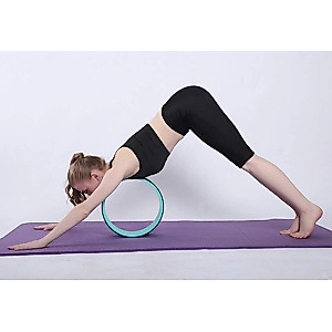 KuFit Yoga Fitness Wheel & 2 pcs Blocks & 1 pcs Yoga Strap Combo Value Pack-Black