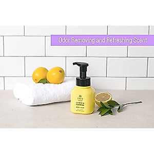 OBED Natural Foaming Hand Soap, Lemon Liquid Hand Soap Pump Bottle, Hydrating and Moisturizing Hand Wash, 65% Lemon Extract and Odor Eliminator, 10.15 fl oz 2 set