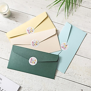 Vonical 1.5" Good Luck Stickers, 1000pcs/Roll Good Luck Labels with Non-Toxic and Enviromentally Friendly UV Ink for Your Family, Friends, Customers, Party Decorative, Gift Wrap, Envelope Sealing