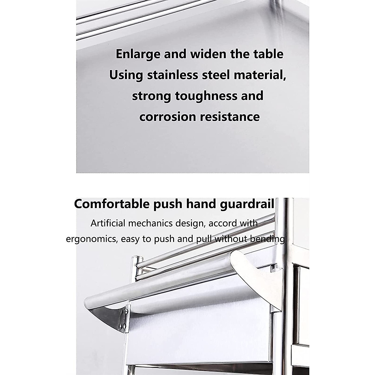 Laboratory Trolley, Thick Stainless Steel Multi-Layer Tool Storage Rack Cart with Drawers and Universal Wheels, Catering Service Cart, Suitable for Clinic Dentistry, Hotel Restaurant ( Size : 2-Layer