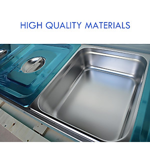TECHTONGDA 5-Pan Bain-Marie Buffet Food Warmer Electric Steam Heater Stainless Steel Parties Catering Restaurants 1500W