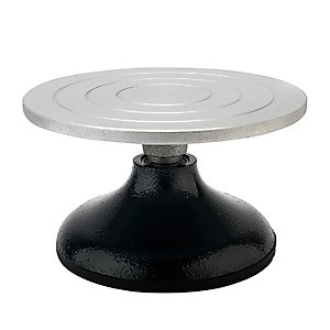 Ceramics Pottery Sculpting Wheel with Non-Skid Rubber Boot Heavy Duty Cast Iron Metal Construction Turntable with Ball Bearings (7 Inch)
