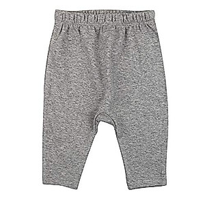 HonestBaby unisex baby Organic Cotton Cuff-less Harem Multi-pack Pants, 4-pack Gray Ombre, 6-9 Months US