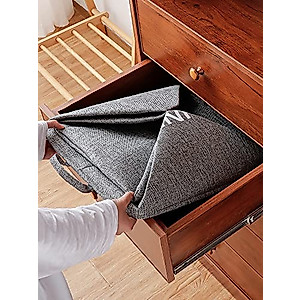 Laundry basket Household folding laundry basket clothing quilt storage basket bedside clothes bathroom laundry bag, Grey, 50*40*50 cm, BY-81