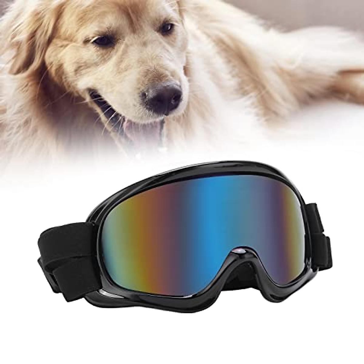 Dog Sunglasses Prevent UV Stylish Comfortable Exquisite Small Pet Sunglasses for Dogs (Black Frame Blue Film)