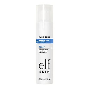 e.l.f. Pure Skin Toner, Gentle, Soothing & Exfoliating Daily Toner, Helps Protect & Maintain The Skin's Barrier, 6 Oz