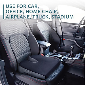 Kolbs Car Seat Cushion Truck Driver Cushion | Wedge Seat Cushion with Cutout for Coccyx Tailbone Pain Relief Cushion | Car Pillow Car Seat Cushion for Car Seat Driver | Stylish Chic Jacquard Cover