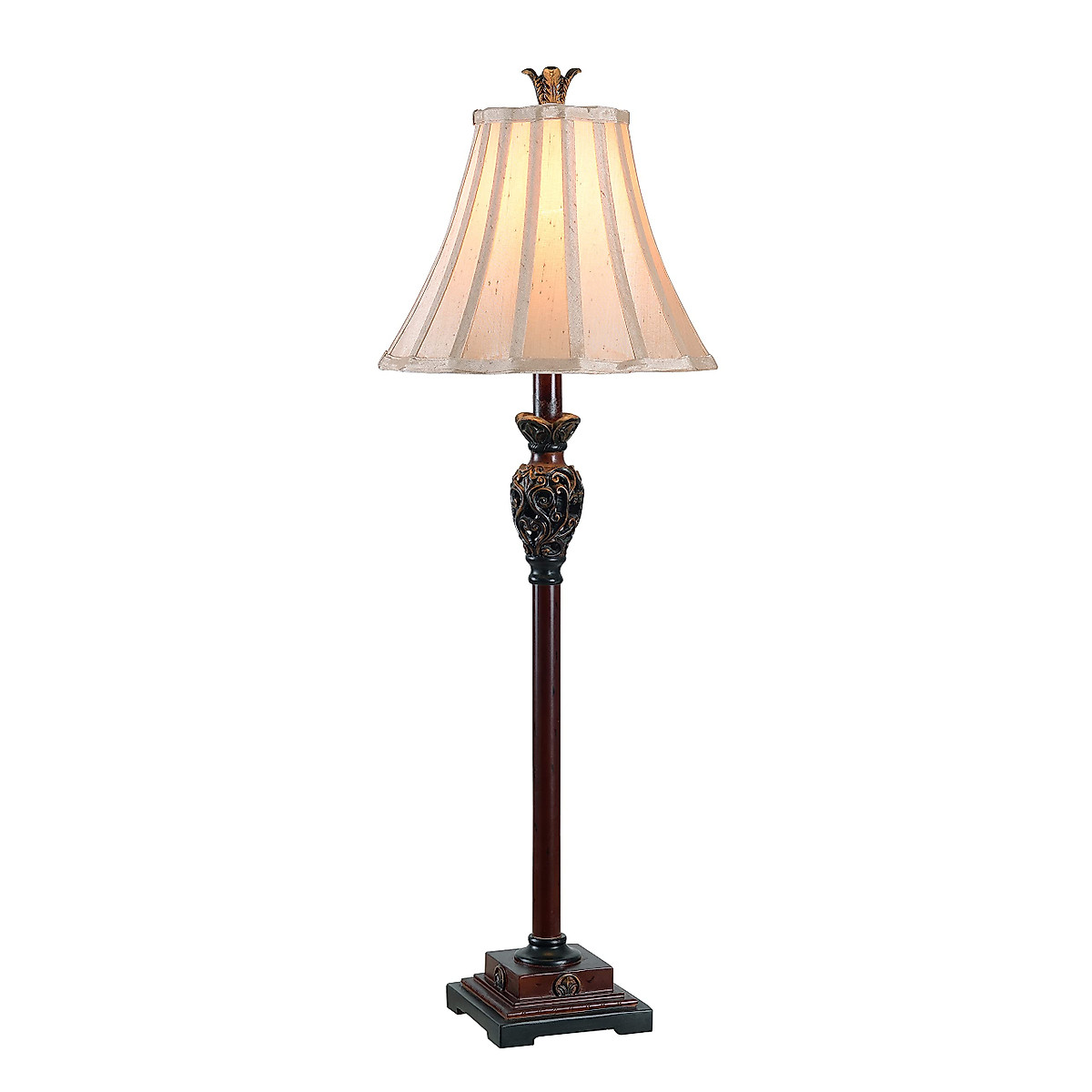 Kenroy Home 20182GR Iron Lace Buffet Lamp with Golden Ruby Finish, Classic Style, 32" Height, 11" Width, 11" Depth