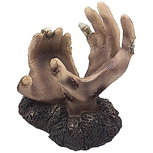Zombie Rising up from The Grave Wine Bottle Holder Sculpture for Scary Halloween Party Decorations and Spooky Gothic Home Decor Tabletop Wine Racks & Decorative Display Stands As for Undead Fans