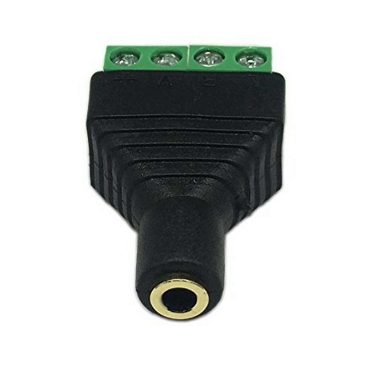 Cerrxian 3.5mm 4 Pole Female Jack Stereo Audio Video to 4 Screw Terminal Female Headphone Replacement Balum Converter Adapter (2-Pack)