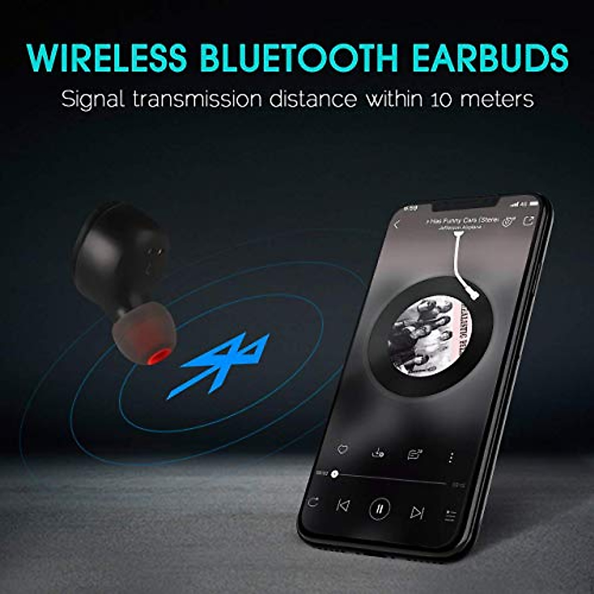 IP68 Waterproof Swimming Earbuds - Sport Wireless Bluetooth 5.0 Headphones Built-in Mic Sweatproof Stable Fit in Ear Headsets with Wireless Charging Case Special for Swimming Bathing Driving Sauna