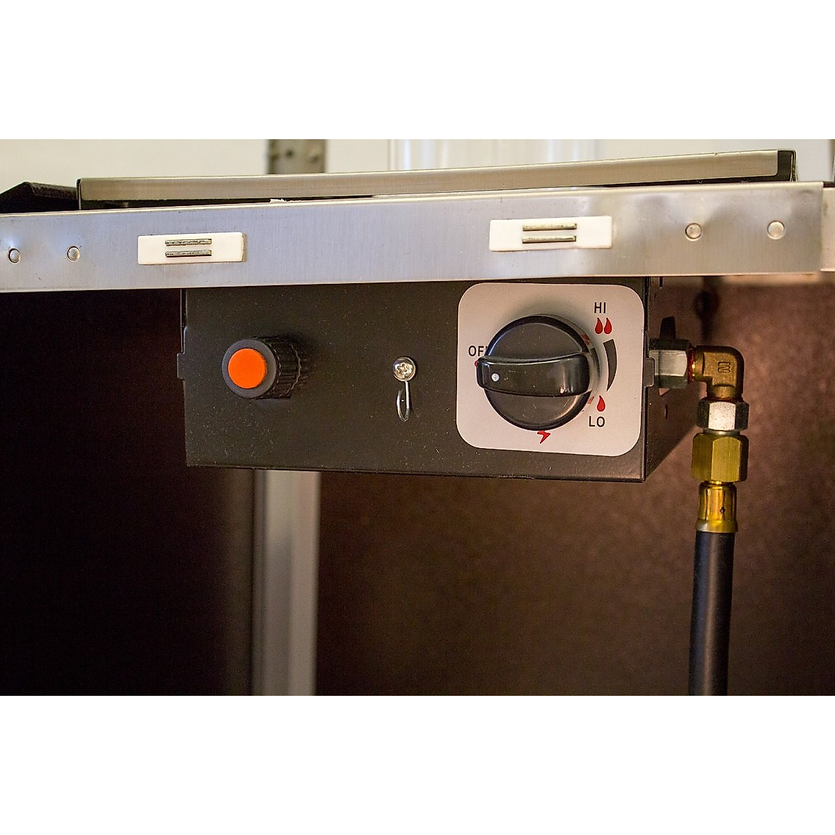 Hiland HLDSO1-WGTHG Pyramid Glass Tube Propane Patio Heater w/Wheels, 40,000 BTU, Hammered Bronze