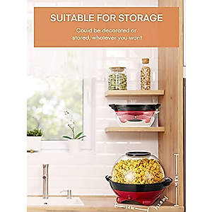 Popcorn Machine, 6.3 Qtrs./28 Cup Popcorn Maker, 800w Stir Crazy Popcorn Popper with Quick-Heat Technology, Removable Non-Stick Surface, Cool Touch Handles, Thicken Transparent Cover, 2 Measuring Cap