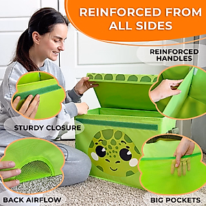 QUOKKA Toy Storage Box Koala & Toy Storage Box Turtle Playroom Organizers