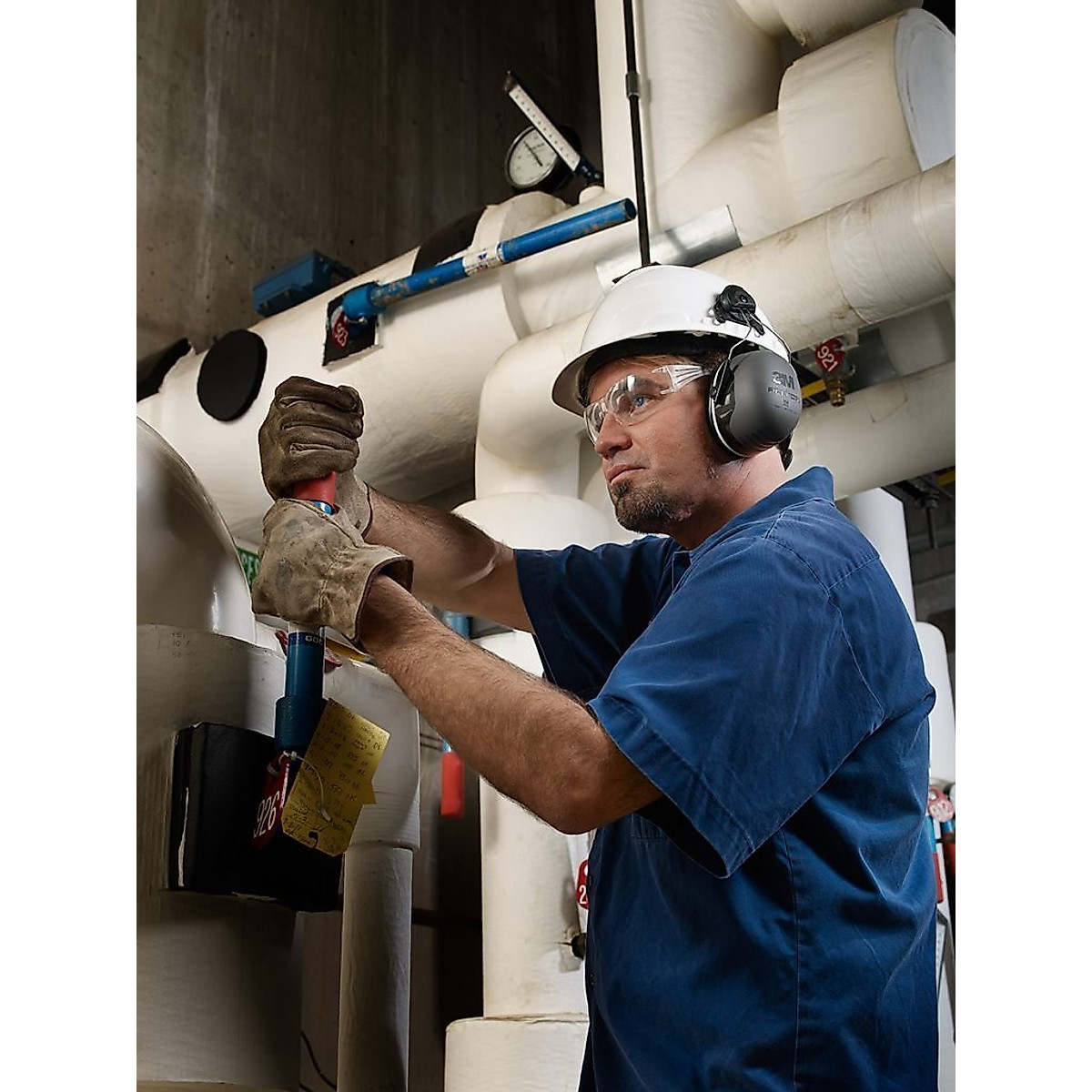 3M PELTOR Ear Muffs, Noise Protection, Hard Hat Attachment, NRR 31 dB, Construction, Manufacturing, Maintenance, Automotive, Woodworking, Heavy Engineering, Mining, X5P3E