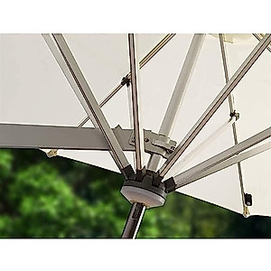 Patio Garden Parasols Umbrella Awnings Portable Parasols Wall-Mounted Aluminium Patio Umbrella - Outdoor Garden Balcony Tilting Sunshade Umbrella (Color : White)
