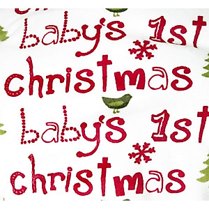 SUAVEC Thro Micromink Decorative Christmas Baby Throw Blanket, 30" x 40" (Baby First Xmas)