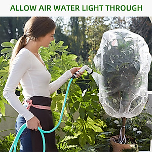 PDGROW Garden Mesh Netting for Plants, 4 Pack Insect Bird Barrier Netting Mesh with Drawstring, 3.3x2.6 FT Garden Bug Netting Plant Cover for Protect Fruit Tree Vegetable Flower