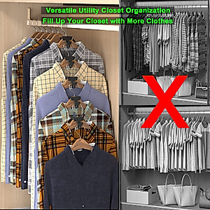 DAIFANNUO 20pc Space Clothes Hanger T-Shape Connector Hooks for Saving Closet Organization and Storage Cascading Black Premium Closet Heavy Duty Hanger Hooks Durable Hanger Connector Hooks