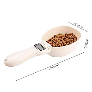 Electronic Measuring Spoon, Accurate Food Scales Kitchen Spoons, Pet Food Measuring Scoop with LCD Display, Multi-Function Digital Spoon Scale Weigh Up 1-500g, Support Unit g/ml/Cup/fl'oz