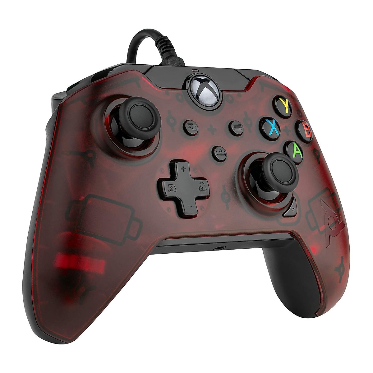 PDP Wired Game Controller - Xbox Series X|S, Xbox One, PC/Laptop Windows 10, Steam Gaming Controller - USB - Advanced Audio Controls - Dual Vibration Videogame Gamepad - Crimson Red