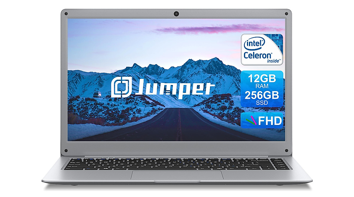 Jumper Laptop 12GB RAM 256GB SSD - Slim & Portable FHD Computer